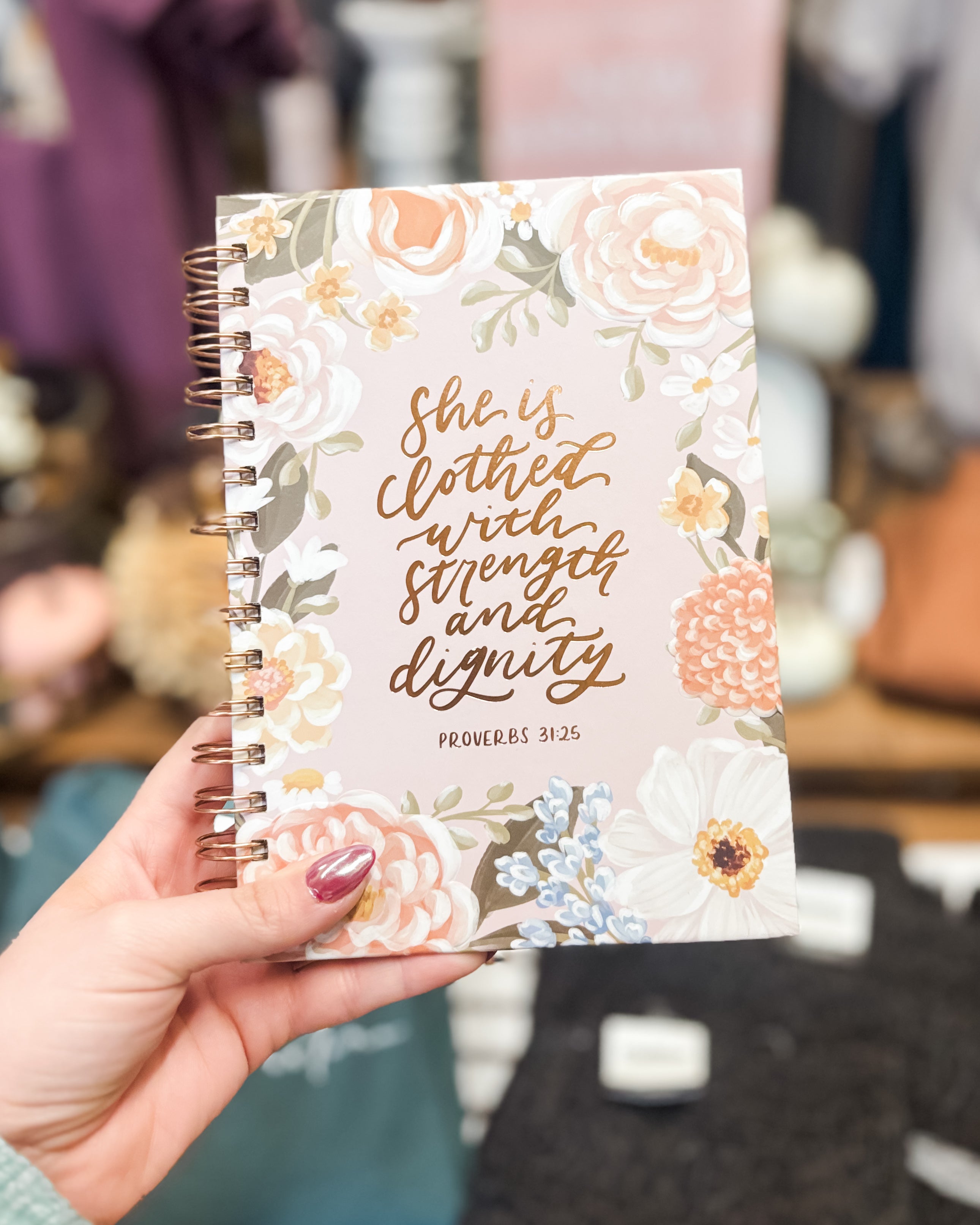 Pink Floral Strength & Dignity Journal – The Southern Loft